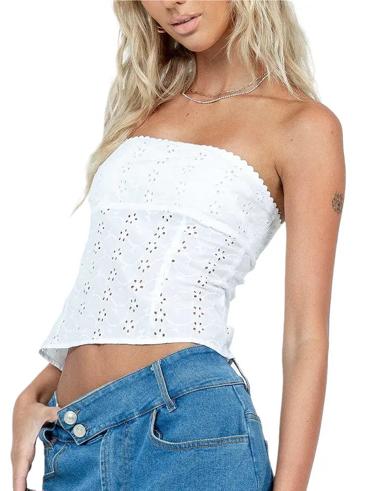 Blooming White Tube Top – Juniper
