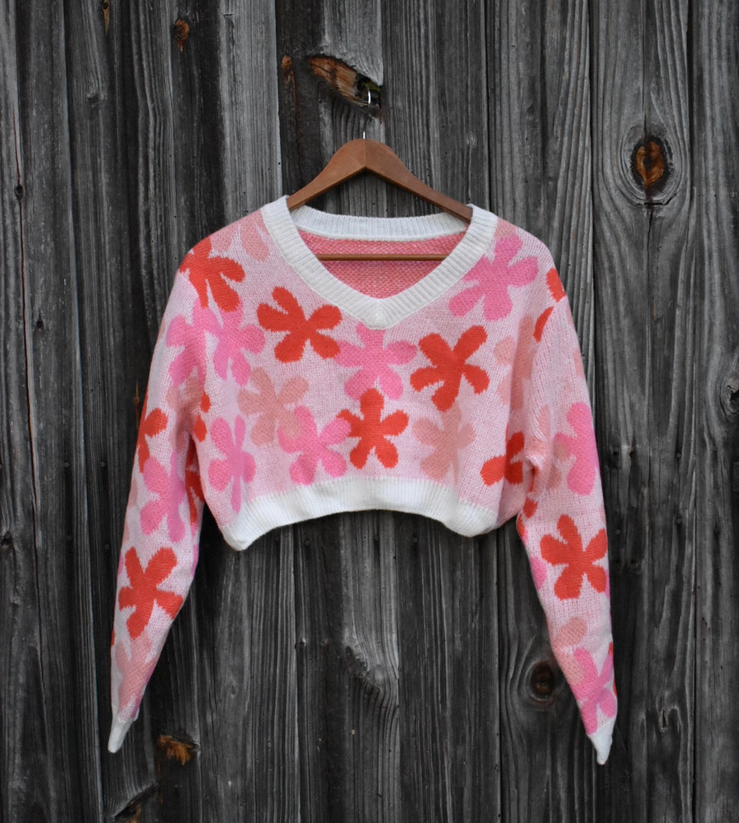 Maddy Pink Floral Sweater – Juniper